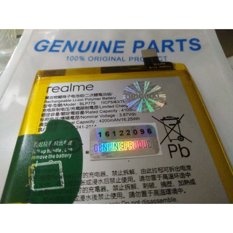 Jual Realme Blp775 Blp-775 Original 100% Genuine Battery Batre Baterai ...