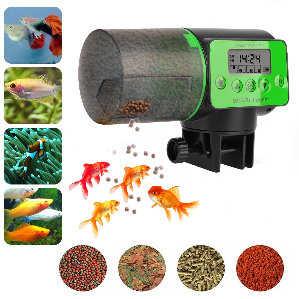 Jual LCD Display 200ML 2 in 1 Manual and Smart Adjustable Automatic Fish Feeder Aquarium Timer ...