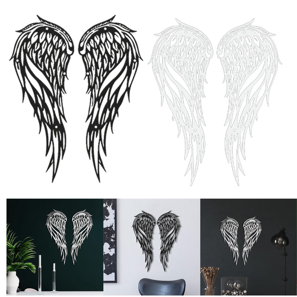 Jual Engraved Pair of Angel Wing Decoration Retro Style Crafts Ornament ...
