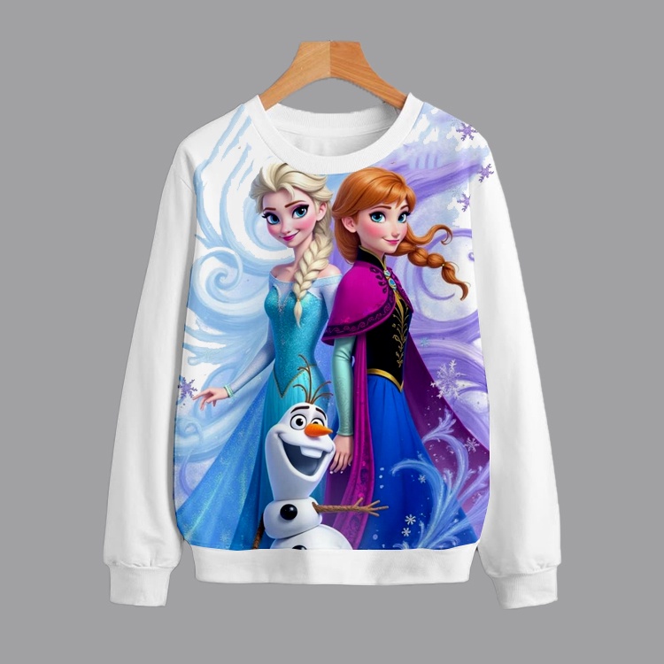Jual Sweater Frozen S1 Anak Custom Perempuan Lucu Kartun Animasi 3D ...