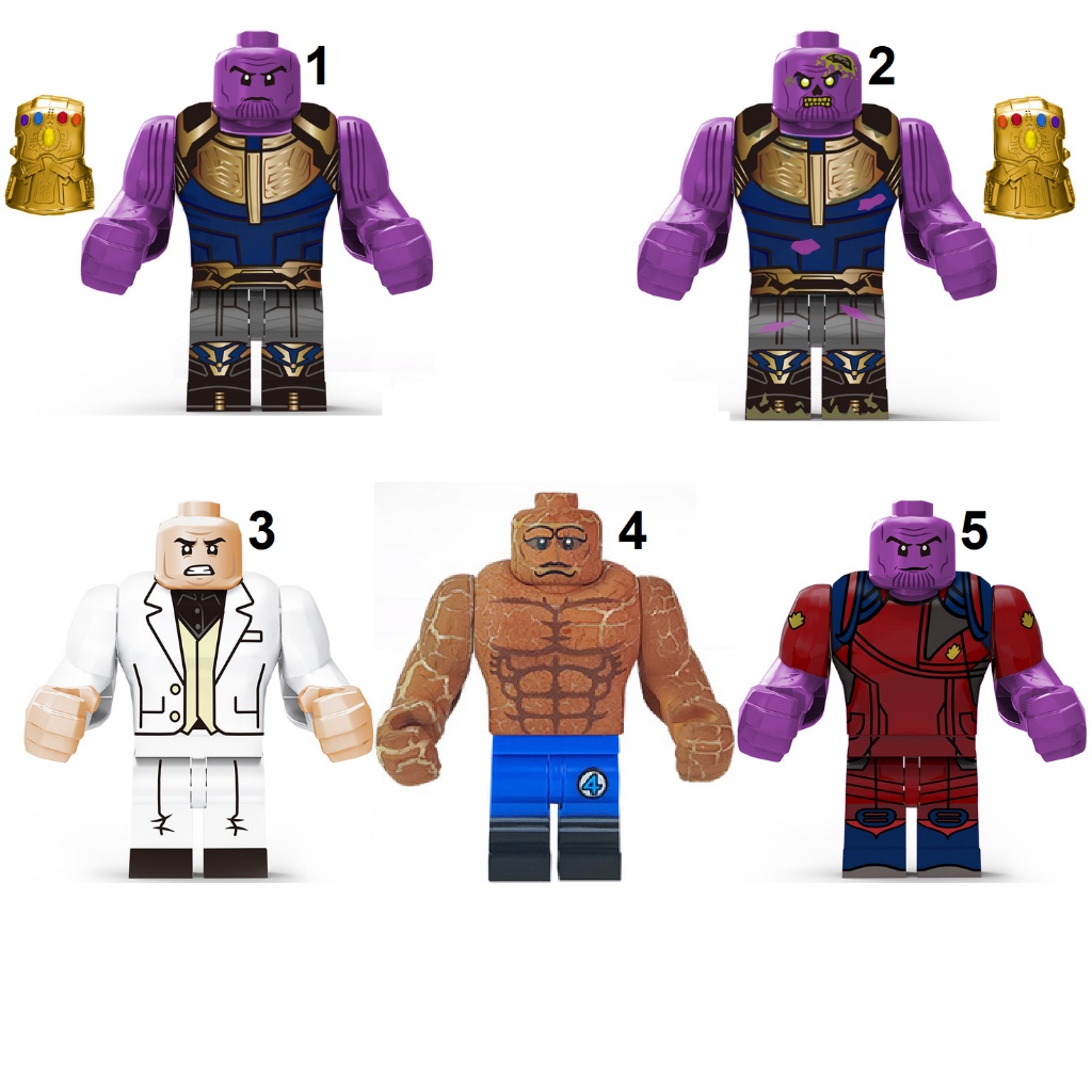 Jual Marvel Thanos King Pin The Thing Fantastic 4 Infinity Stone Action ...
