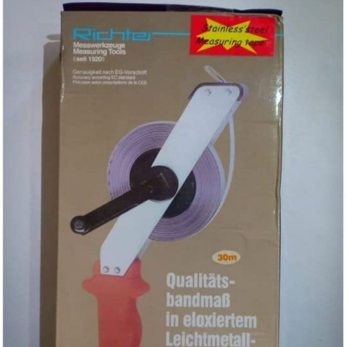 Jual Sounding tape Stainless steel Richter 10m 15m 20m 30 alat ukur ...