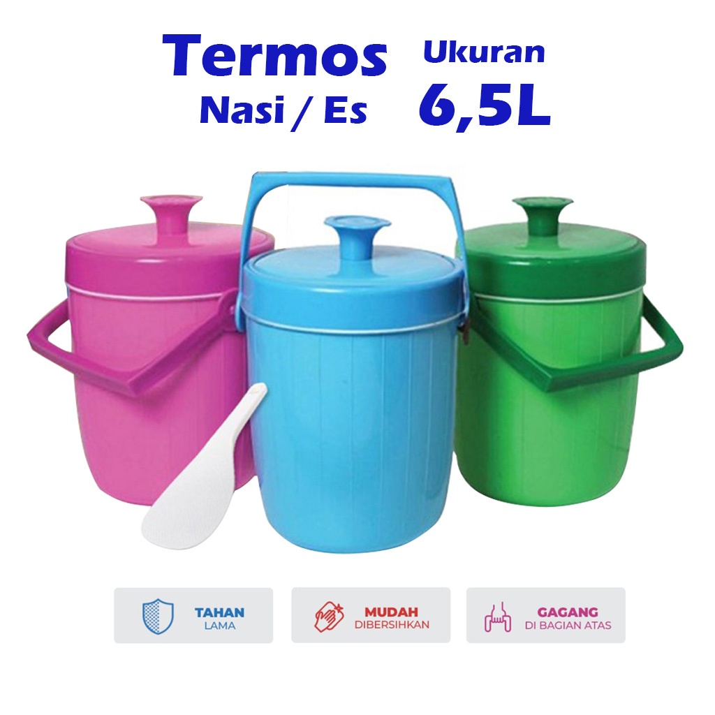Jual Termos Nasi Warna Acak / Termos Es Ukuran 6,5L / Rice Ice Bucket ...