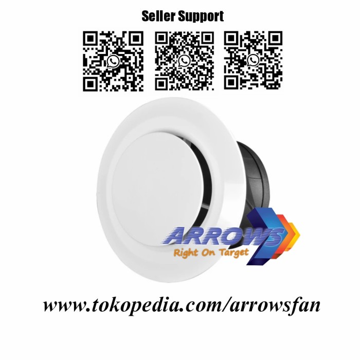 Jual Ready - Ceiling Round Air Grill 4 Inch Adjustable Core Diffuser 4 Inch | Shopee Indonesia