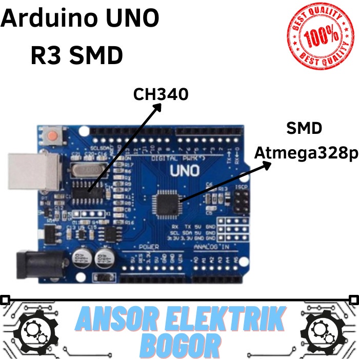 Jual (Good) Uno R3 Arduino Arduino Uno Complatible Atmega328p + Kabel ...