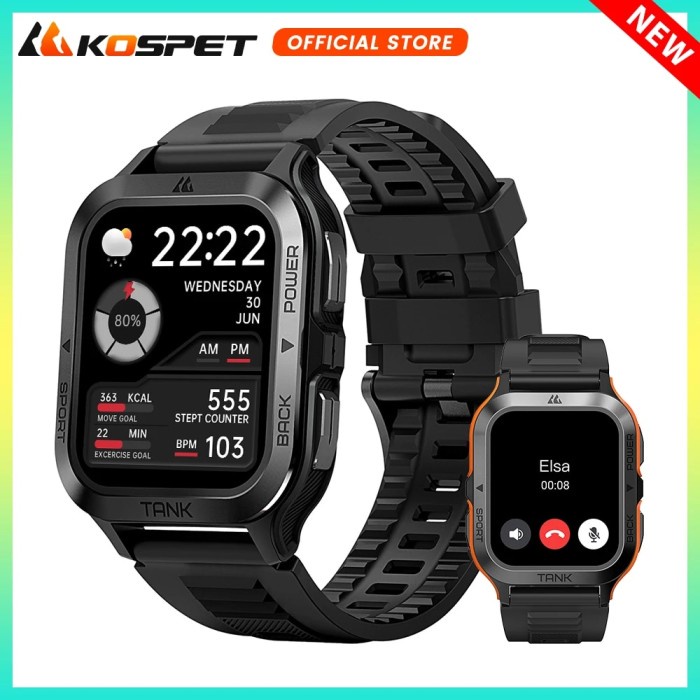 Jual Original KOSPET TANK M2 Ultra Smart Watch Men Military Smartwatch ...