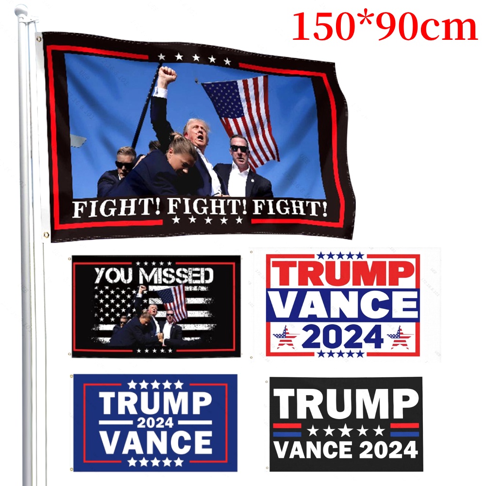 Jual 3x5 FT Donald Trump 2024 Flag Polyester Trump 2024 Flags Banner ...