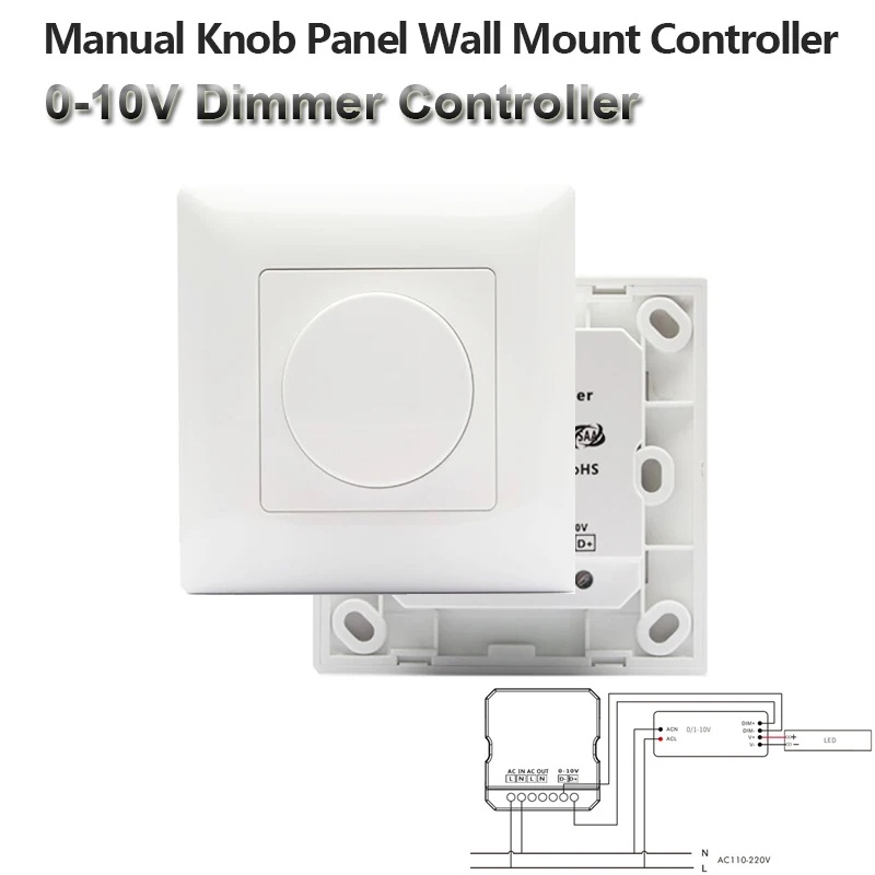 Jual 0-10V Led Dimmer Module 220V 230V Ac Relay Output Knob Panel Wall ...