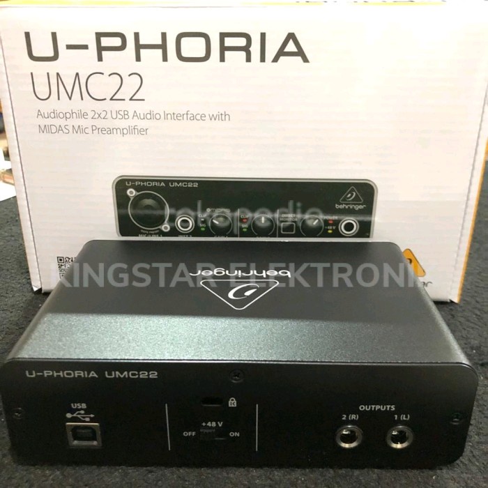 Jual Soundcard Behringer U Phoria UMC22 Original USB Audio Interface ...