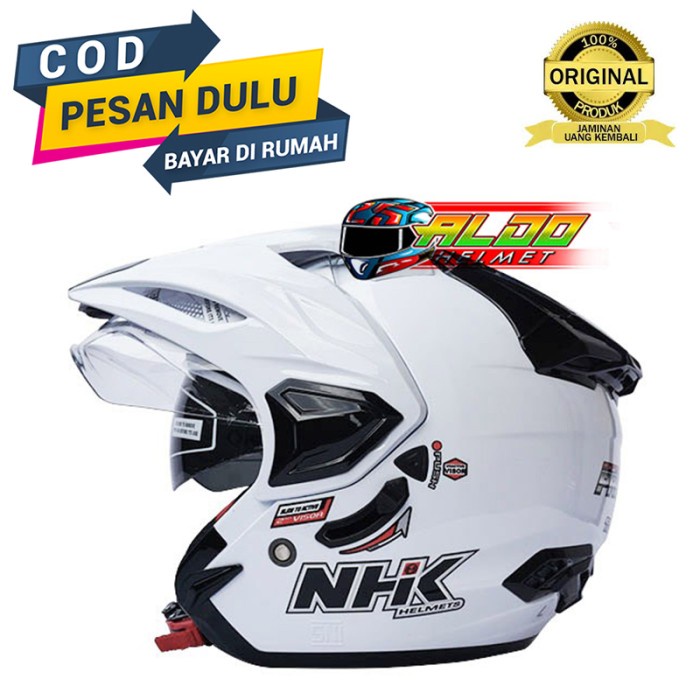 Jual OTOmO- HELM NHK PREDATOR CRYPTON SOLID 2 VISOR WHITE ORIGINAL ...