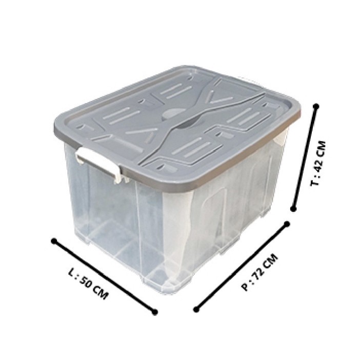 Jual (Gojek) Box Container 100L Bening / Kontainer Box 100L Plastik ...