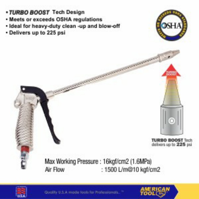 Jual Alat Semprot Angin 380mm/ High Flow Blow Gun American Tool 8957984 ...