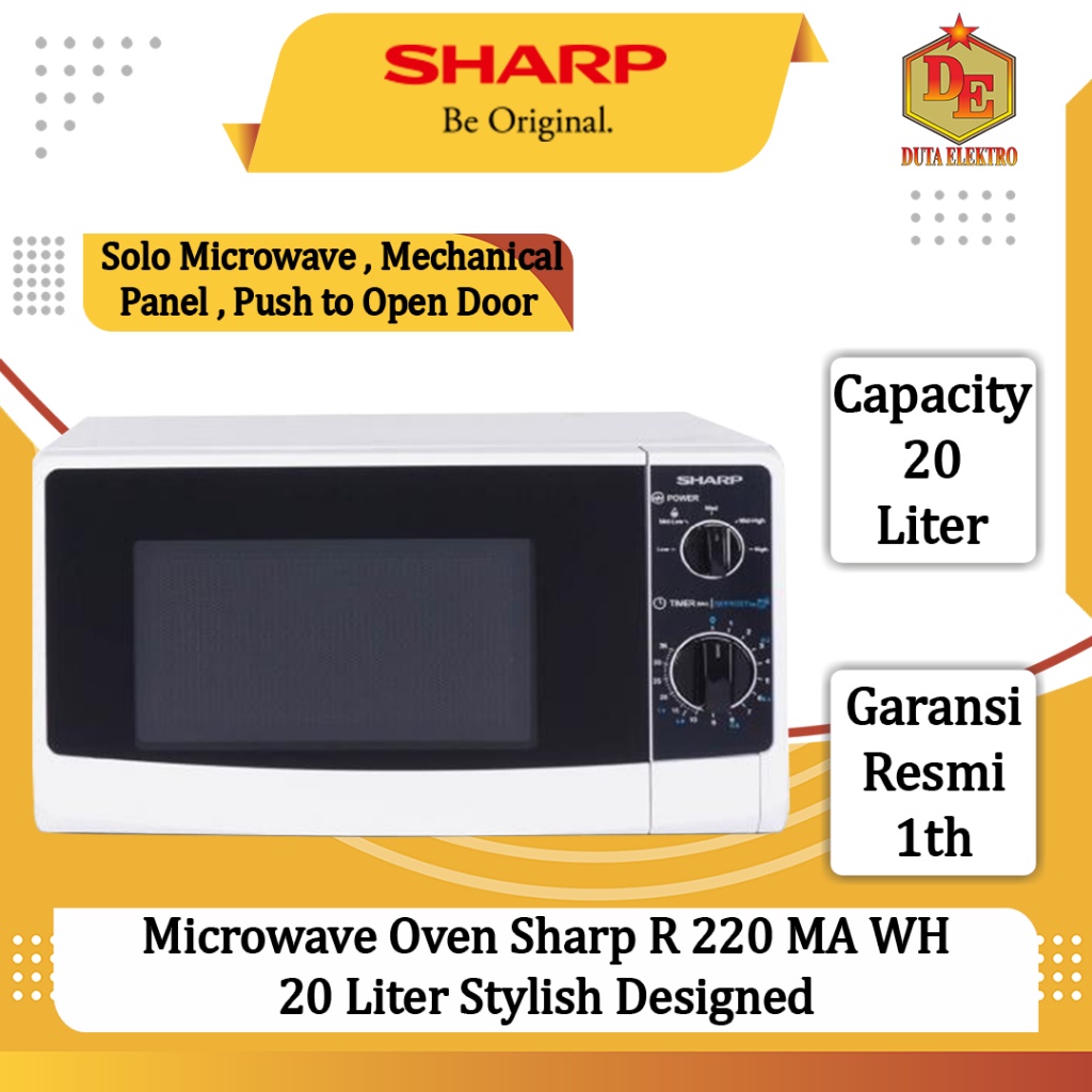 Jual Microwave Oven Sharp R 220 MA WH 20 Liter Stylish Designed Compare ...