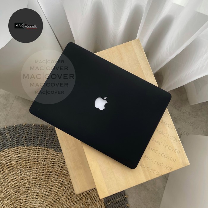 Jual Macbook Case Casing Black Matte Air Pro Retina M1 M2 11 12 13 15 ...