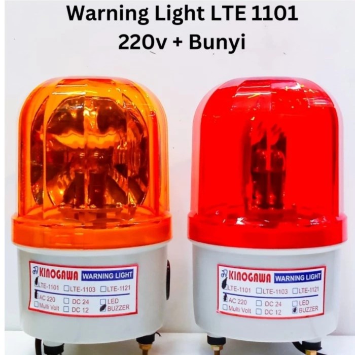 Jual Lampu Strobo Rotary Warning Light 220V 4" With Buzzer Sirene Lte ...