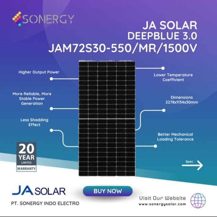 Jual JA Solar Panel Mono Crystalline 550 wp - Rex Cargo | Shopee Indonesia