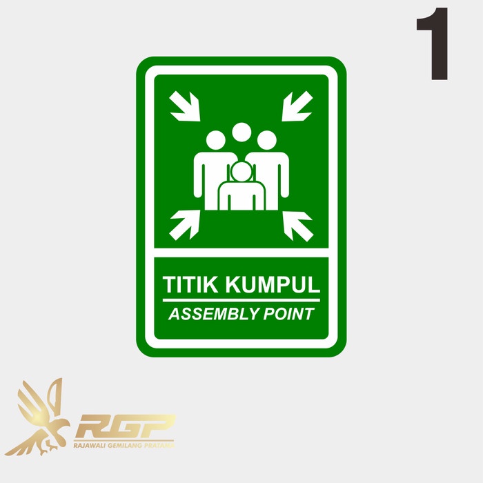 Jual TERBARU! Rambu Titik Kumpul Muster Point 35cm x 50cm Allumunium ...