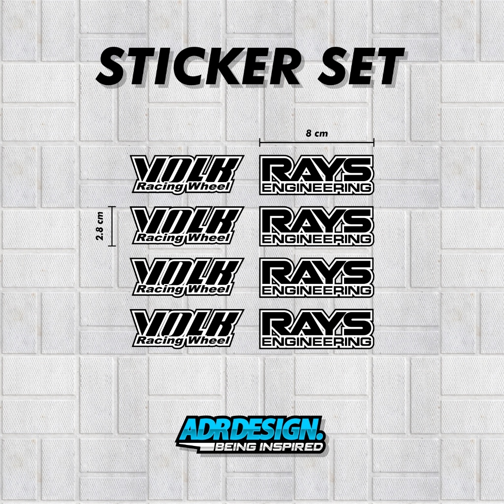 Jual Sticker Velg Mobil Volk Rays TE37 OG / Stiker JDM | Shopee Indonesia