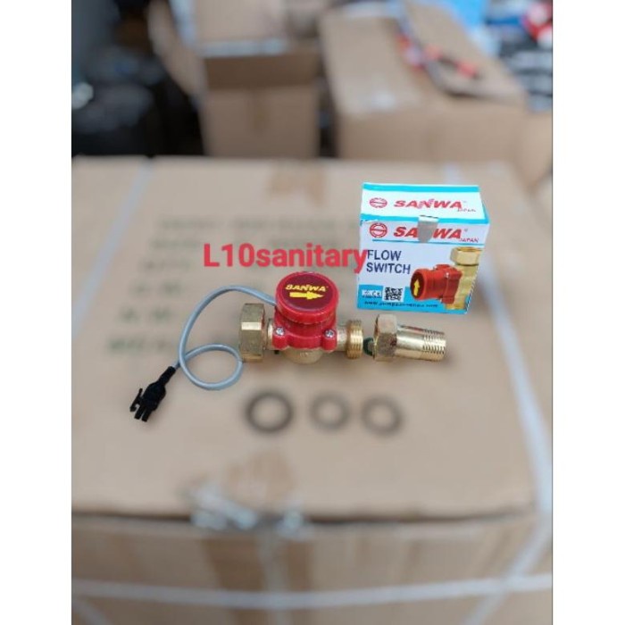 Jual Flow Switch / Otomatis Elektrik Pompa Booster 1" x 3/4" + 1/2" SANWA | Shopee Indonesia