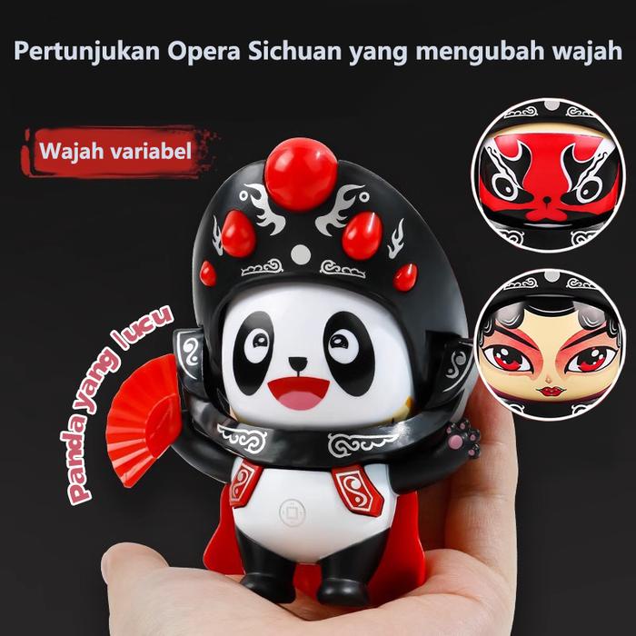 Jual [Cod]Boneka Panda Berubah Wajah Opera Sichuan Mainan Rias Wajah ...
