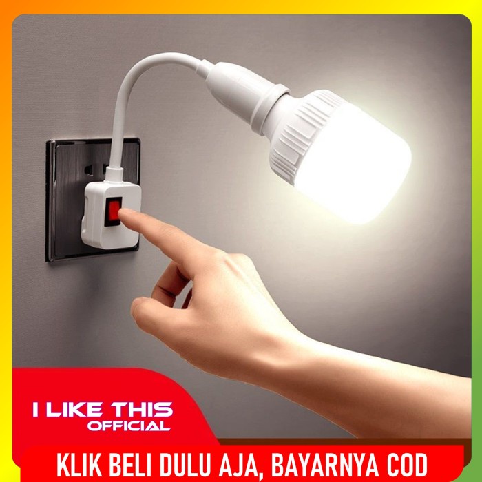 Jual New Fitting Lampu Colok Tempel On OFF 1 Cabang | Shopee Indonesia