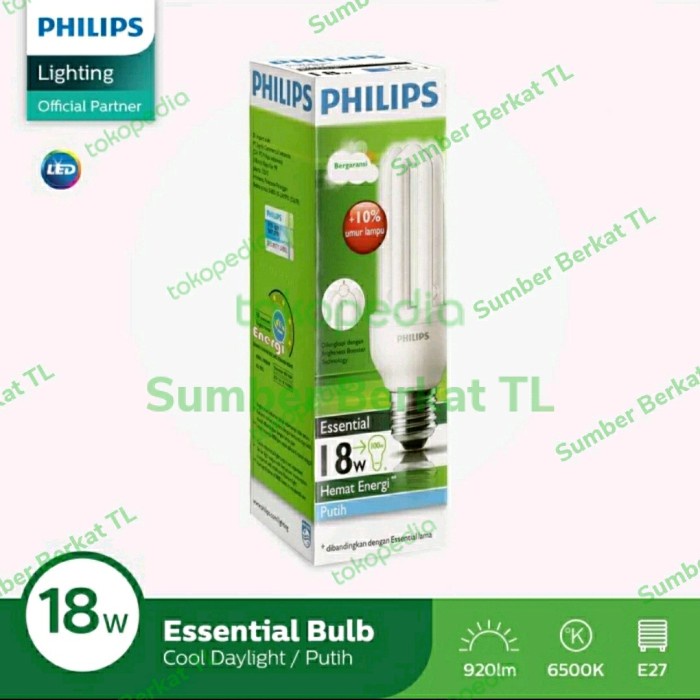 Jual Lampu Philips Essential 18W 18 Watt 18 W 18Watt Original Bergaransi | Shopee Indonesia
