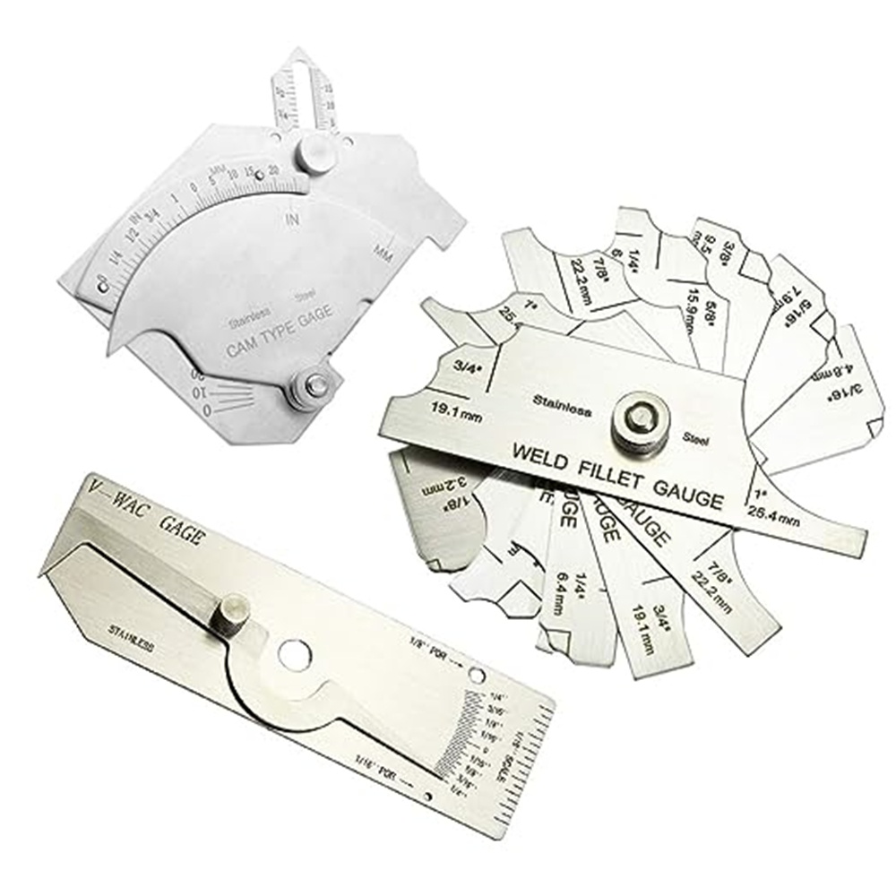 Jual NEW V-WAC Gage Biting Edge Stainless Steel Welding Gauge 7 Piece ...