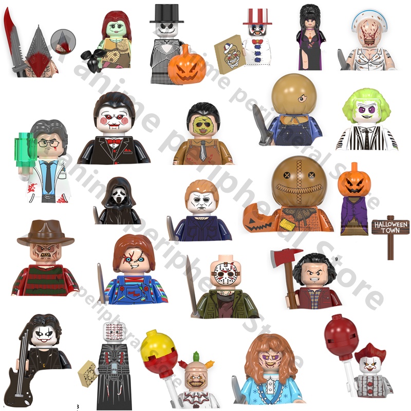 Jual Wm6075 Halloween Horror Movie Building Blocks The Shining Silent Hill Bricks Jack Pyramid ...