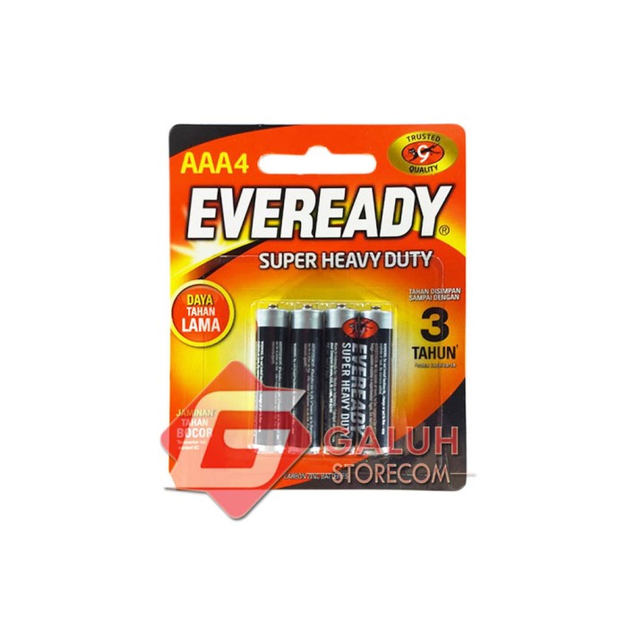 Jual Lengkap- Eveready Super Heavy Duty Baterai AAA Isi 4 | Shopee ...