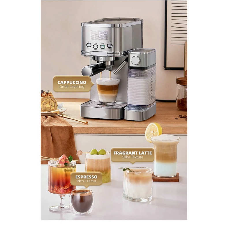 Jual 3in1 Automatic Coffee machine cafeteria Cappuccino Latte Espresso ...