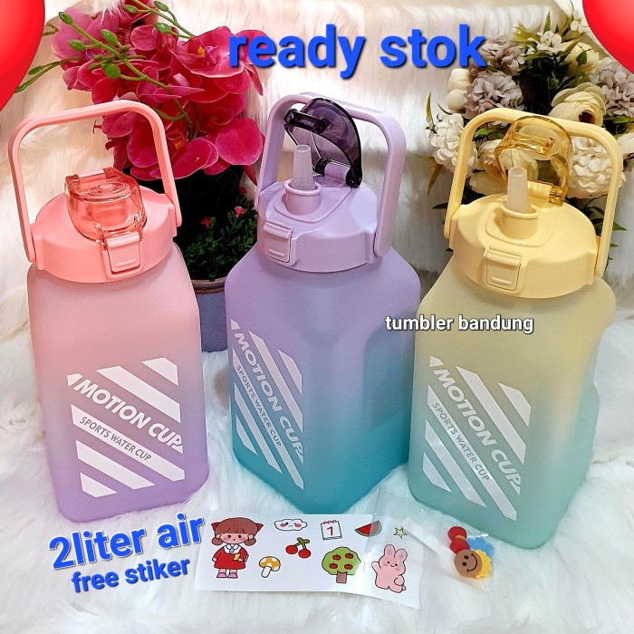 Jual serba- botol minum gemoy botol viral botol motivasi tumbler gemoy ...