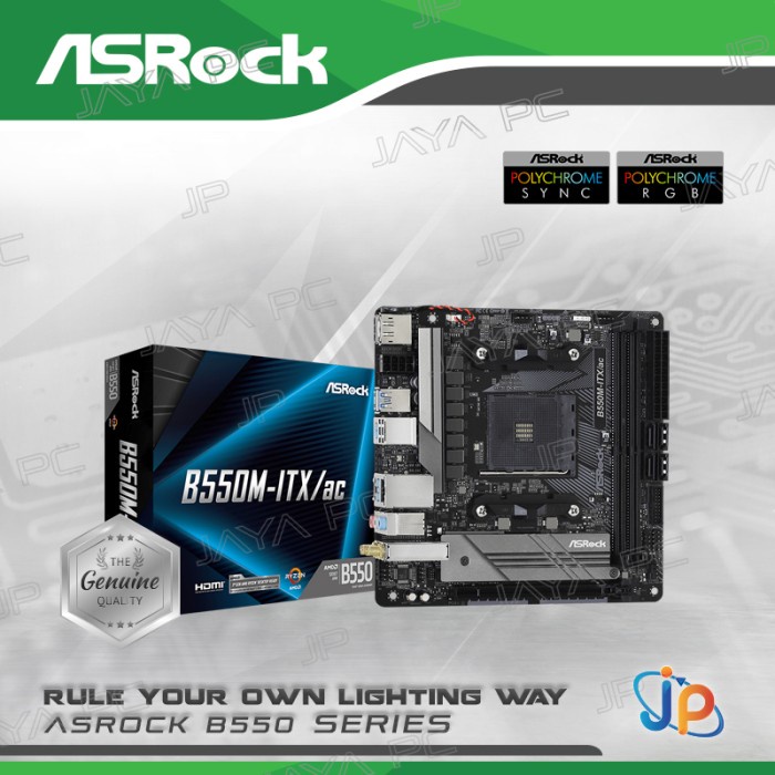 Jual Ready Motherboard Asrock B550M ITX/AC (AM4, AMD, B550, DDR4, USB3 ...