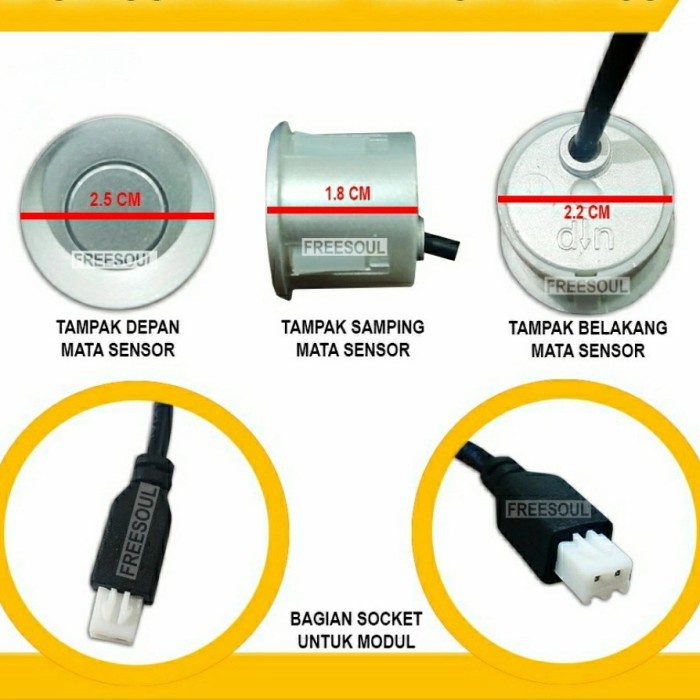 Jual Sensor Parkir Sensor 2 Titik Bunyi Mobil Honda Brio Jazz Mobilio ...