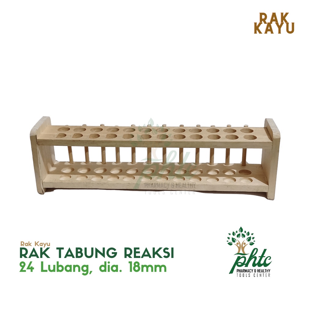 Jual RAK TABUNG REAKSI KAYU 24 LUBANG HAPPY SHOPPING :) | Shopee Indonesia