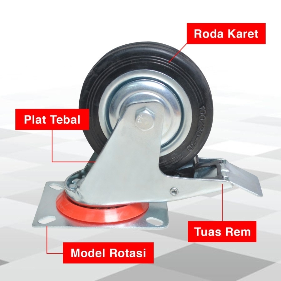 Jual AYOOOLLARIZSS!! Xander Roda Trolley 4 inch / Roda Troli / Roda ...
