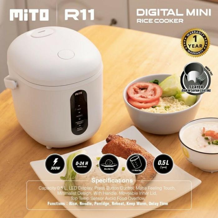 Jual MITO DIGITAL RICE COOKER R11 - R 11 MAGIC COM 0,5L 0.5 LITER 300W PUTIH | Shopee Indonesia