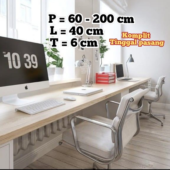 Jual Meja kerja minimalis floating self | Shopee Indonesia