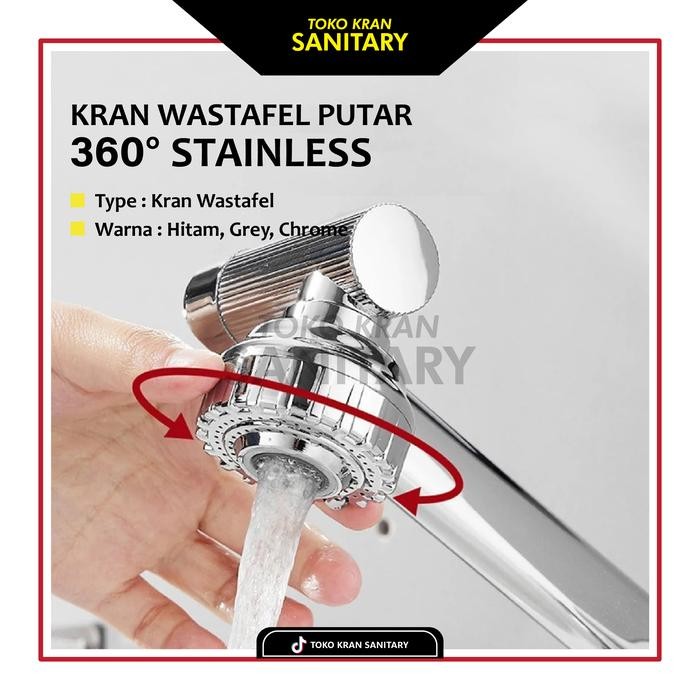 Jual Kran Wastafel Putar 360 Derajat/Kran Wastafel Putar Meja/Kran ...