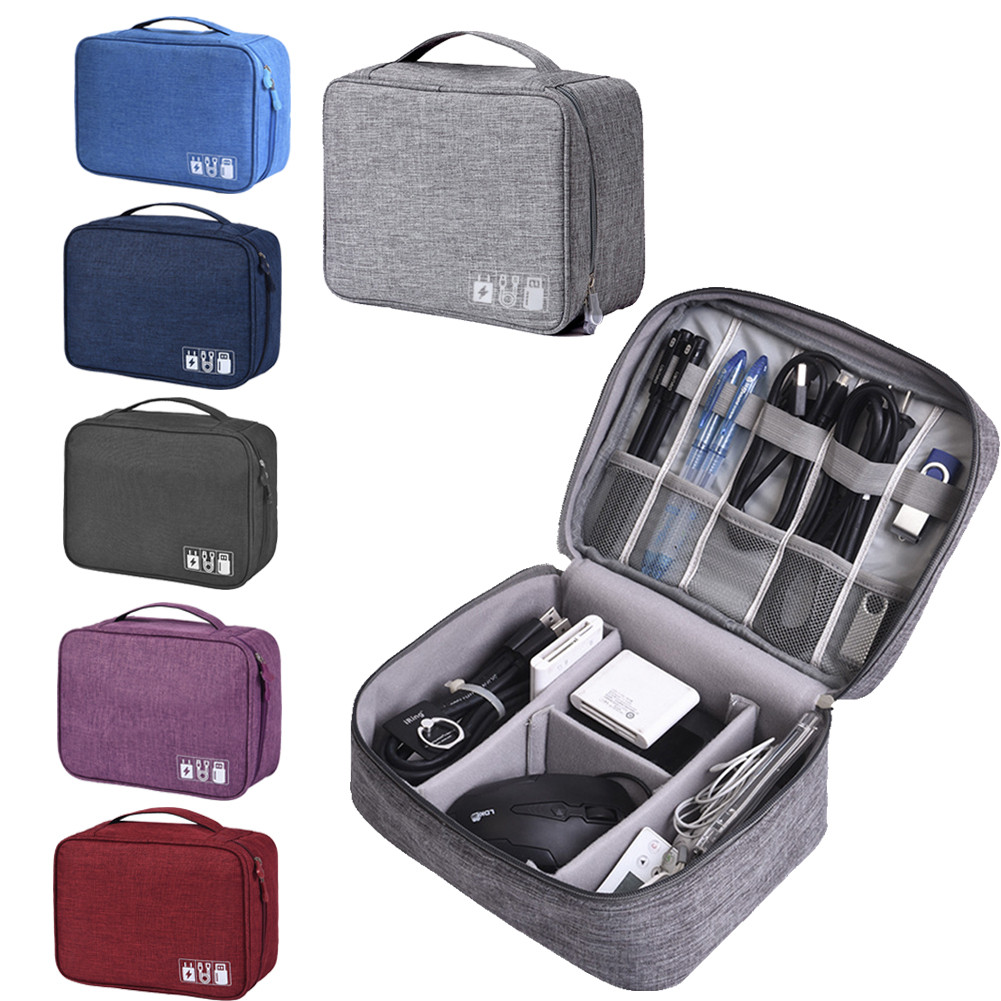 Jual Waterproof Travel Cable Bag Digital USB Gadget Organizer Charger ...