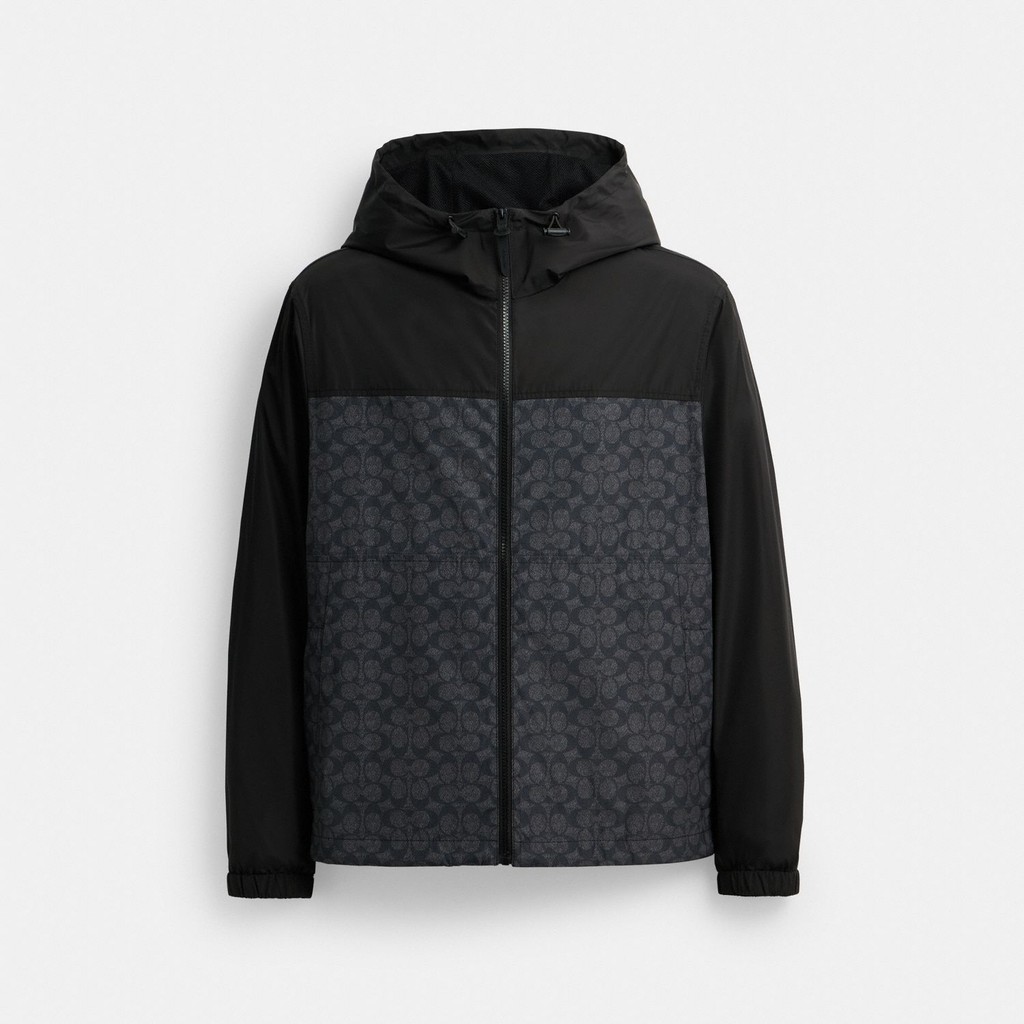 Jual Coach Signature Full Zip Windbreaker In Recycled Polyester - Jaket ...