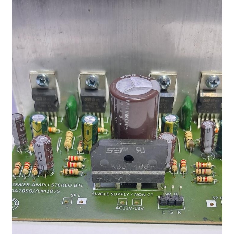 Jual Kit Power Ampli Stereo Btl Tda2050 Single Supply/Non Ct | Shopee ...