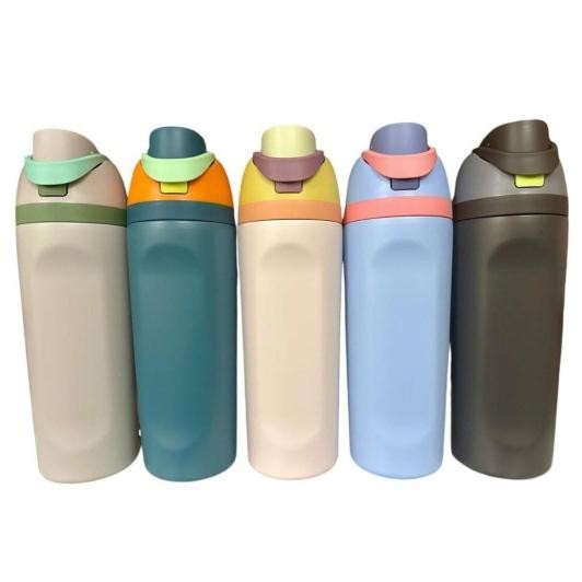 Jual Tumbler Botol 20OZ (600ML) SUS 304 Stainless Anti Tumpah Tahan Panas & Dingin ( Owala Dupe ...