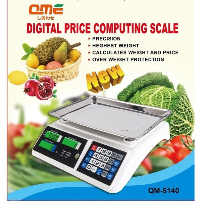 Jual Qme - Timbangan Digital Skala Komputasi Digital 40Kg Tampilan ...