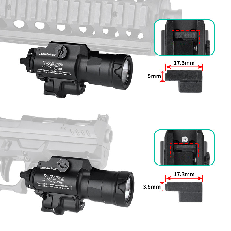 Jual WADSN X400 Tactical Scout Light X400UH-A High Power 800lm Airsoft ...
