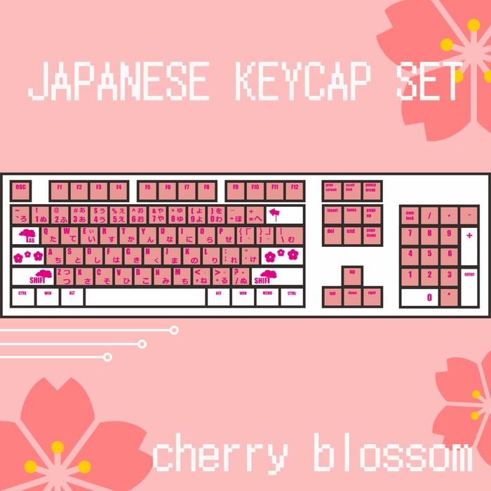 Jual Jaya - KeyKraft Keycaps Cherry Blossom Keycap Set ( Japanese ...