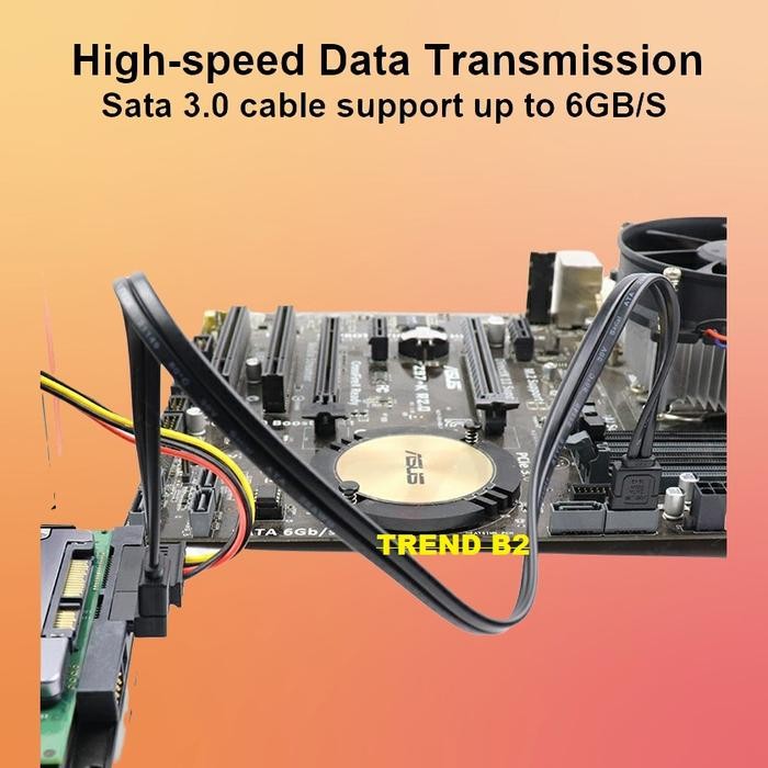Jual KABEL SATA 3 ASUS UNTUK PC HDD SSD / KABEL SATA HARDISK INTERNAL ...