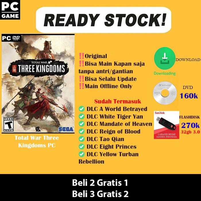 Jual Total War Three Kingdoms Pc Original With Dlc Tambahan -New ...