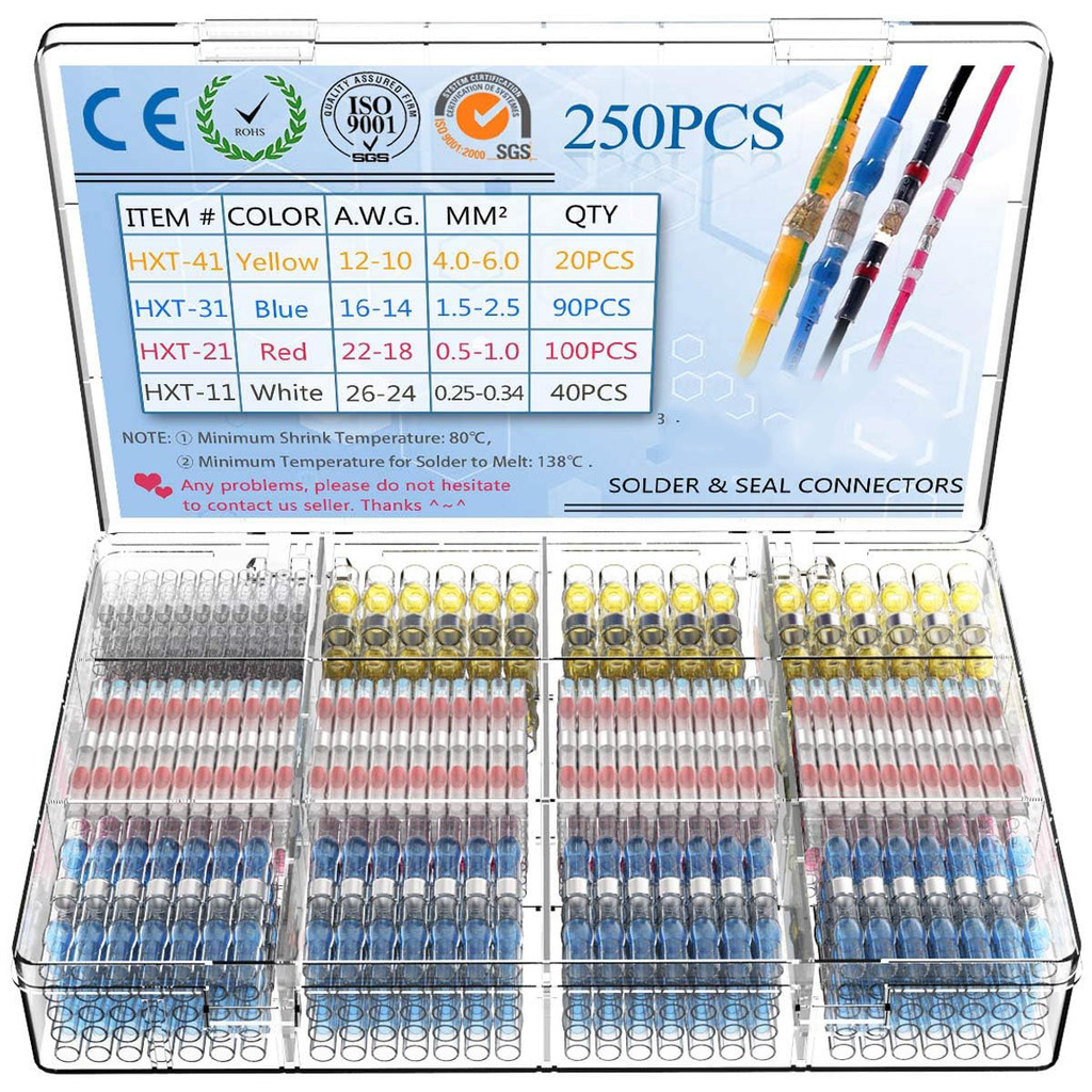 Jual SALE 250PCS Solder Seal Wire Connectors Insulated Waterproof ...