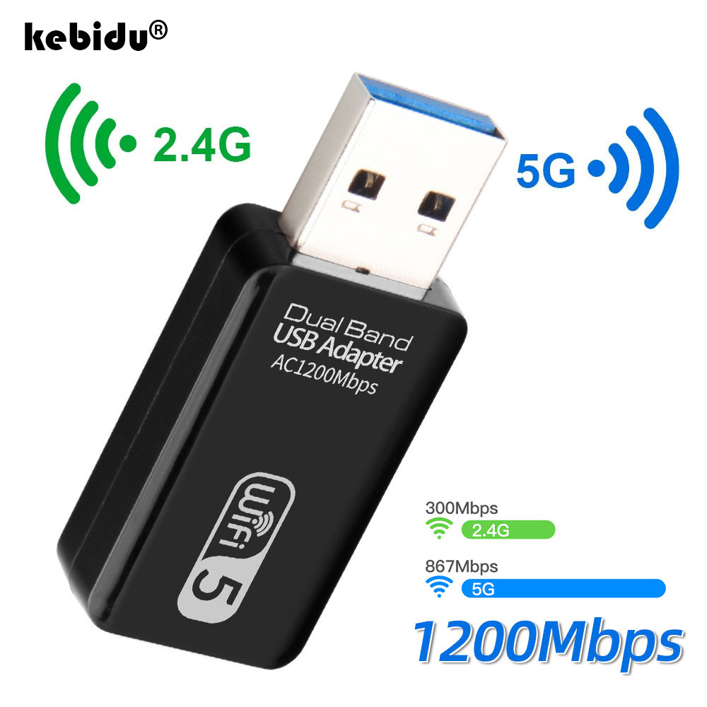 Jual 5G Wifi Adapter WiFi Usb 3.0 Adapter 1200Mbps Wireless Network ...