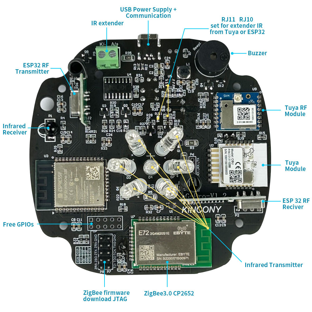 Jual KC868-AG Pro Wifi Tuya Remote Control ESP32 IR RF Gateway Made For ...